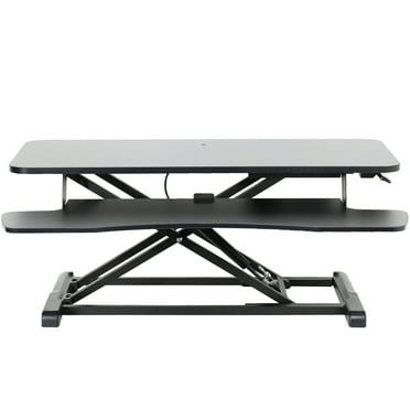 VIVO Light Wood Height Adjustable Standing Desk Monitor Riser Tabletop ...