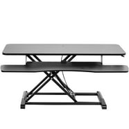 VIVO Black Electric Height Adjustable Corner Desk Riser with Dual ...