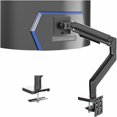 VIVO Black Pneumatic Arm Computer Monitor Desk Mount, Fits Ultrawides ...