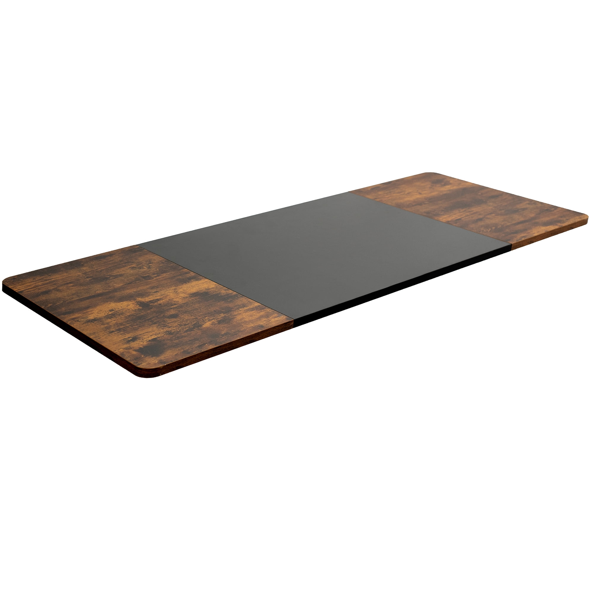 VIVO Black Rustic Vintage Brown 71x30 inch Table Top for Sit Stand Desk ...
