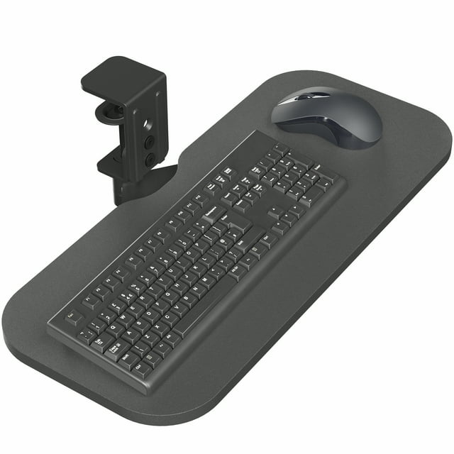 VIVO Black Single Clamp Rotating Keyboard Tray - Walmart.com