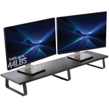 VIVO Black Wood 39" Wide Desktop Stand Ergonomic TV Monitor Riser Desk ...
