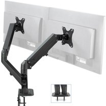 VIVO White Dual Monitor Desk Mount Adjustable Stand, Fits Screens up to ...