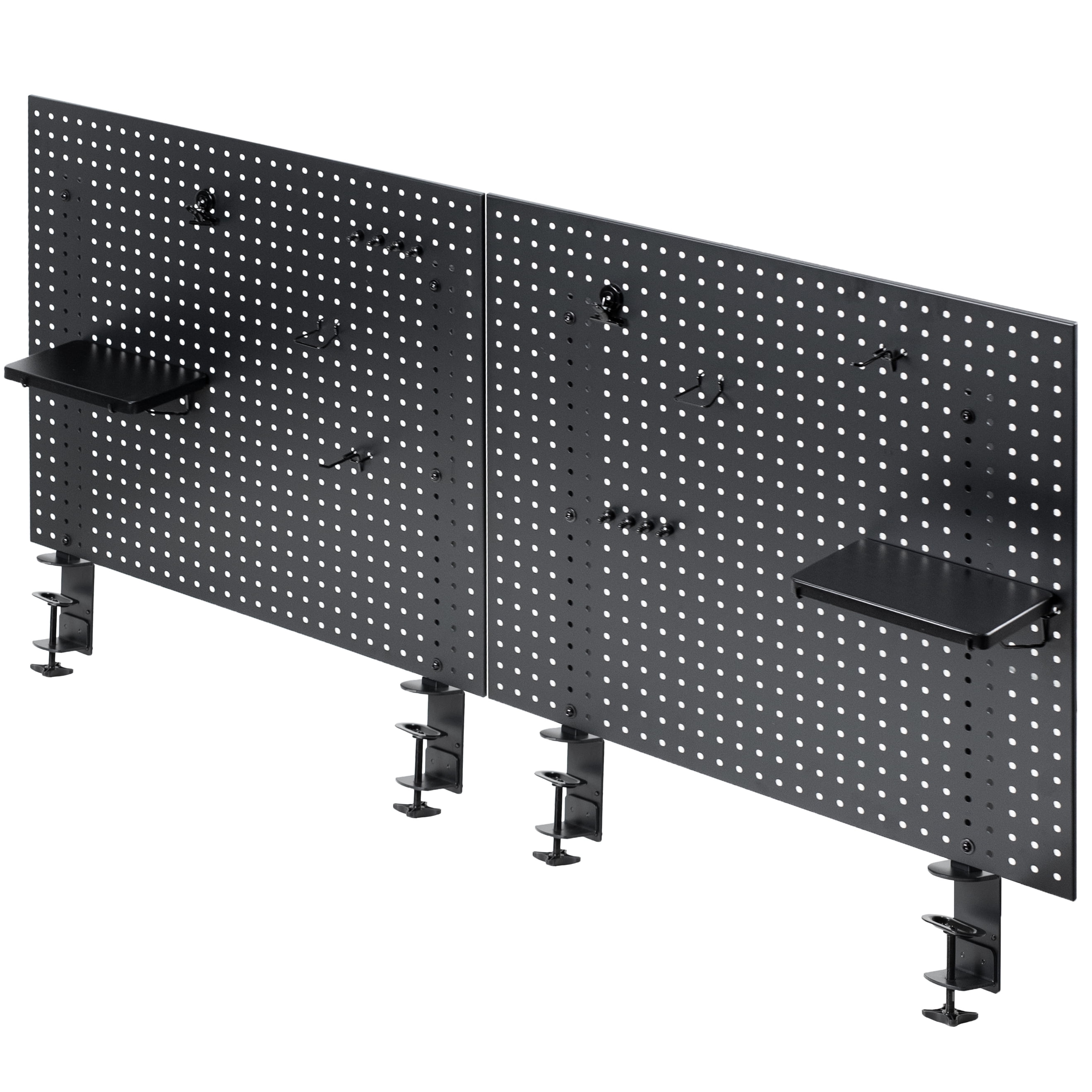VIVO Dual Steel Clamp-on 60" x 24" Desktop Pegboard, Magnetic Privacy ...