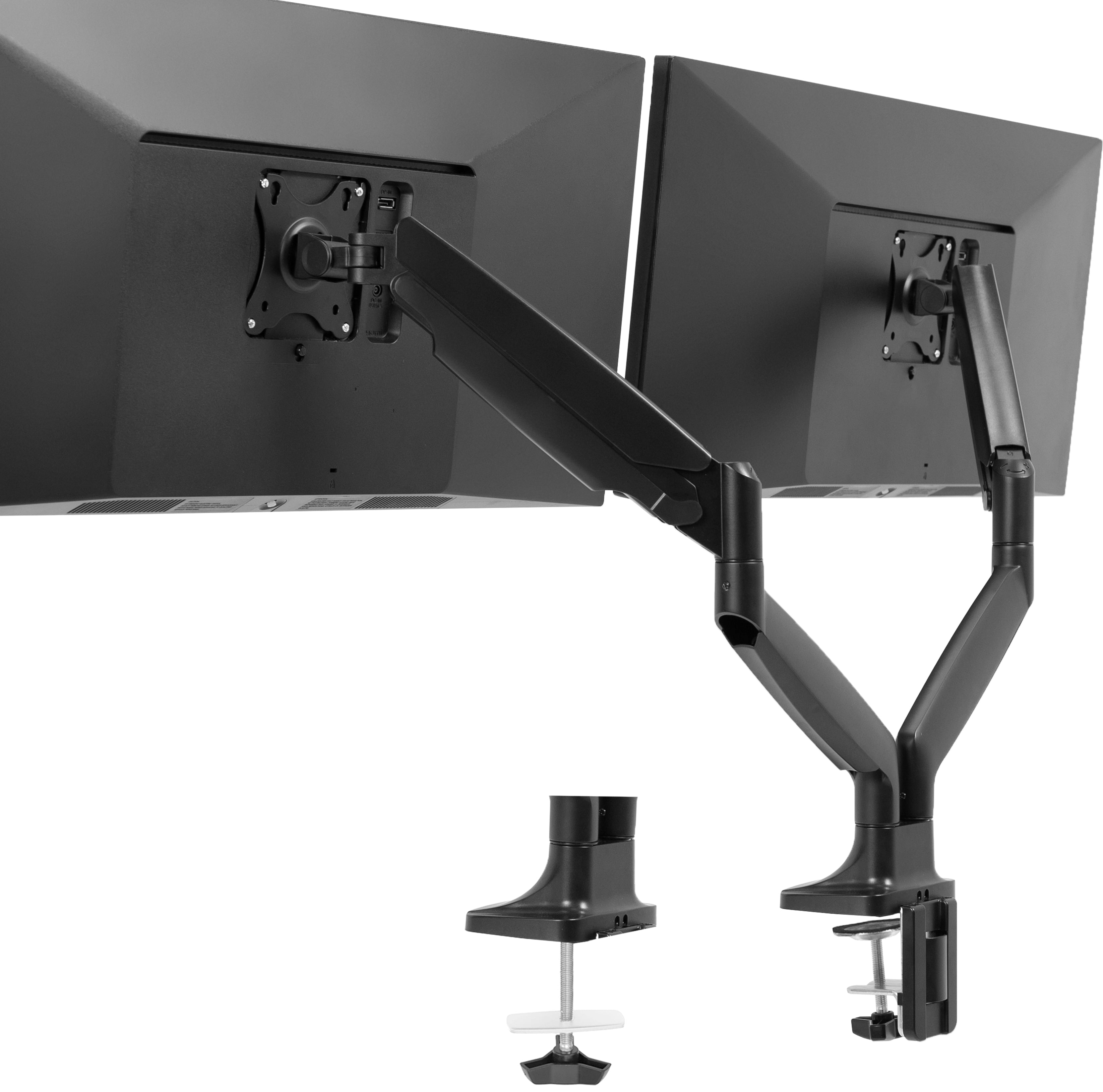 VIVO Dual Ultrawide 35" Swivel VESA Compatible Monitor Desk Mount with Pneumatic Spring Arms for ...