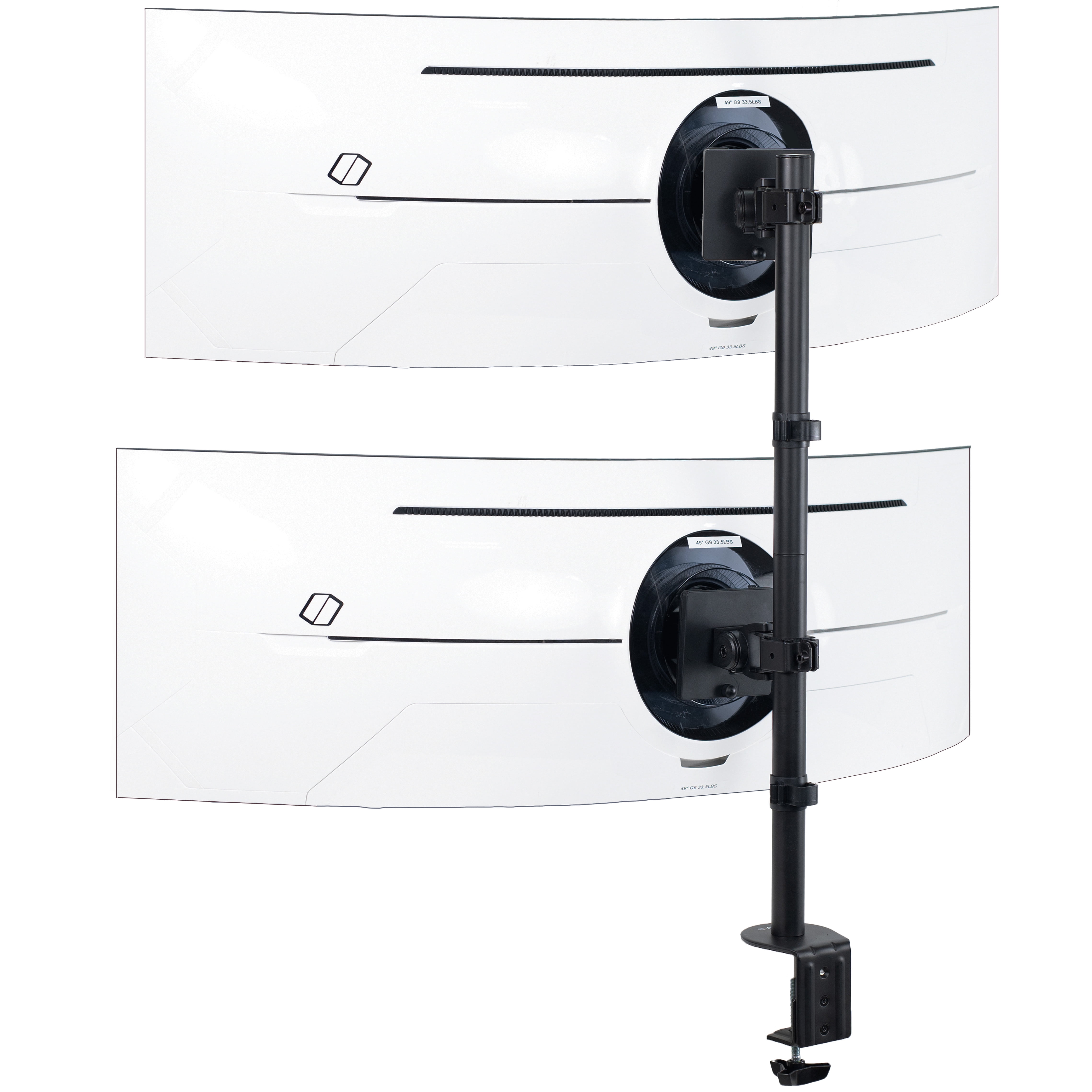 VIVO Dual Ultrawide Monitor Desk Mount, Stand for 2 Computer Screens up ...