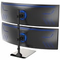VIVO Dual Ultrawide Monitor Desk Stand with Glass Base, 2 Screens up to ...
