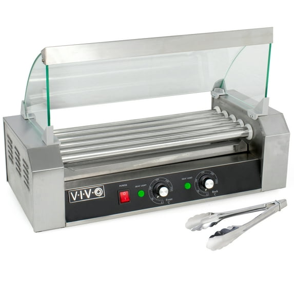 VIVO Rotating Hot Dog Maker - Electric 12 Hot Dog & 5 Roller Grill ...