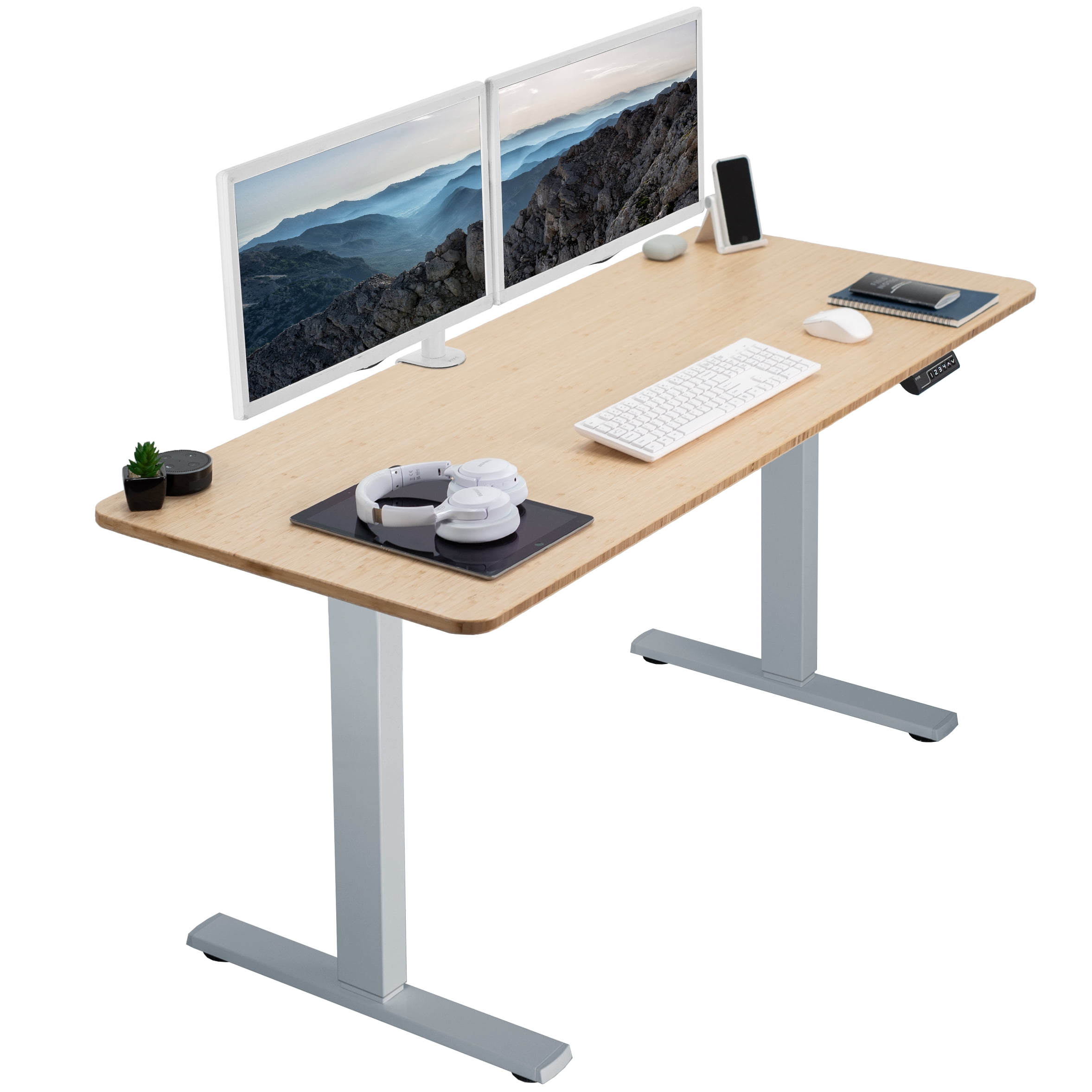 VIVO Adjustable Height Office Sit Stand Up Computer Workstation ...