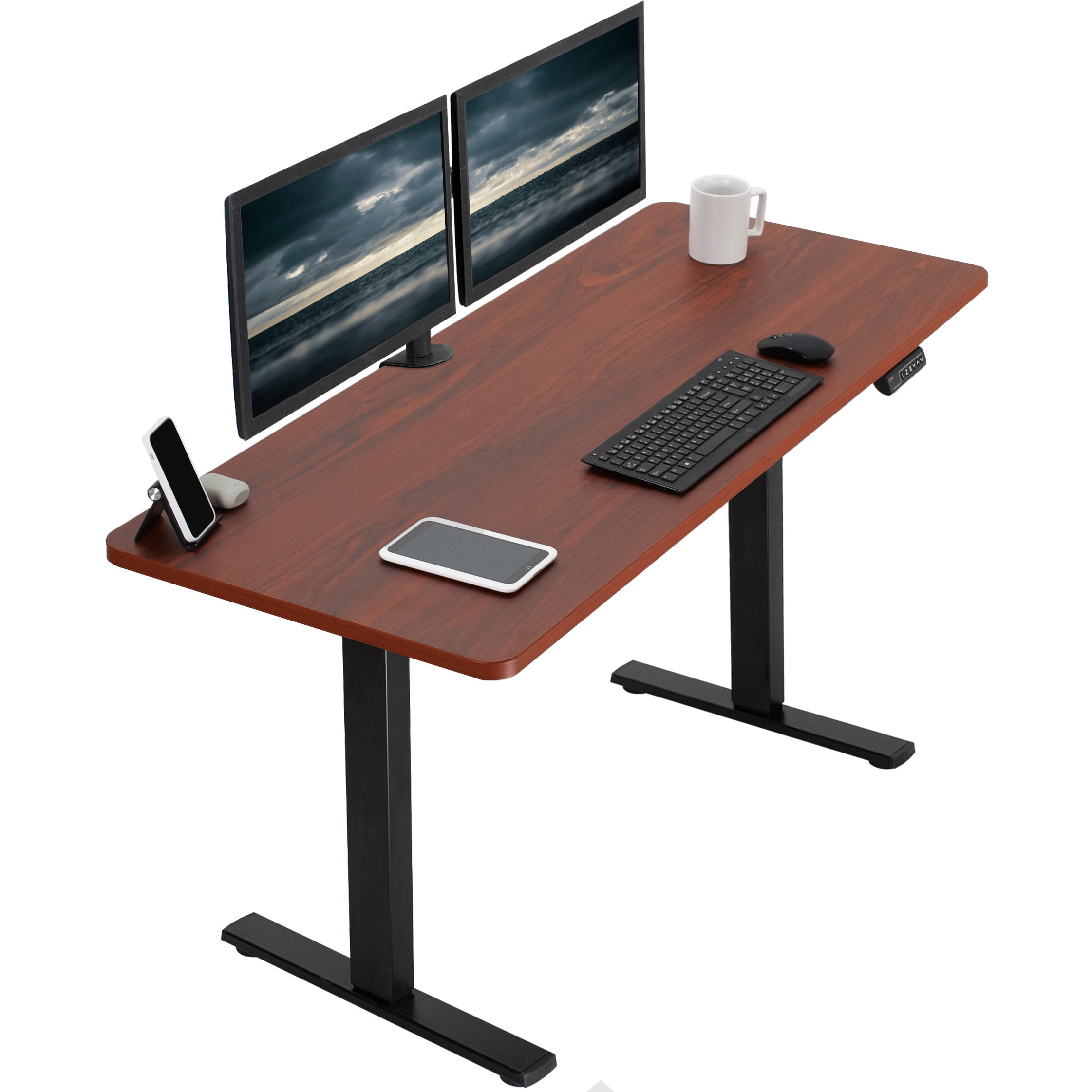 VIVO Electric 60x24 Height Adjustable Stand Up Office Desk | Dark ...