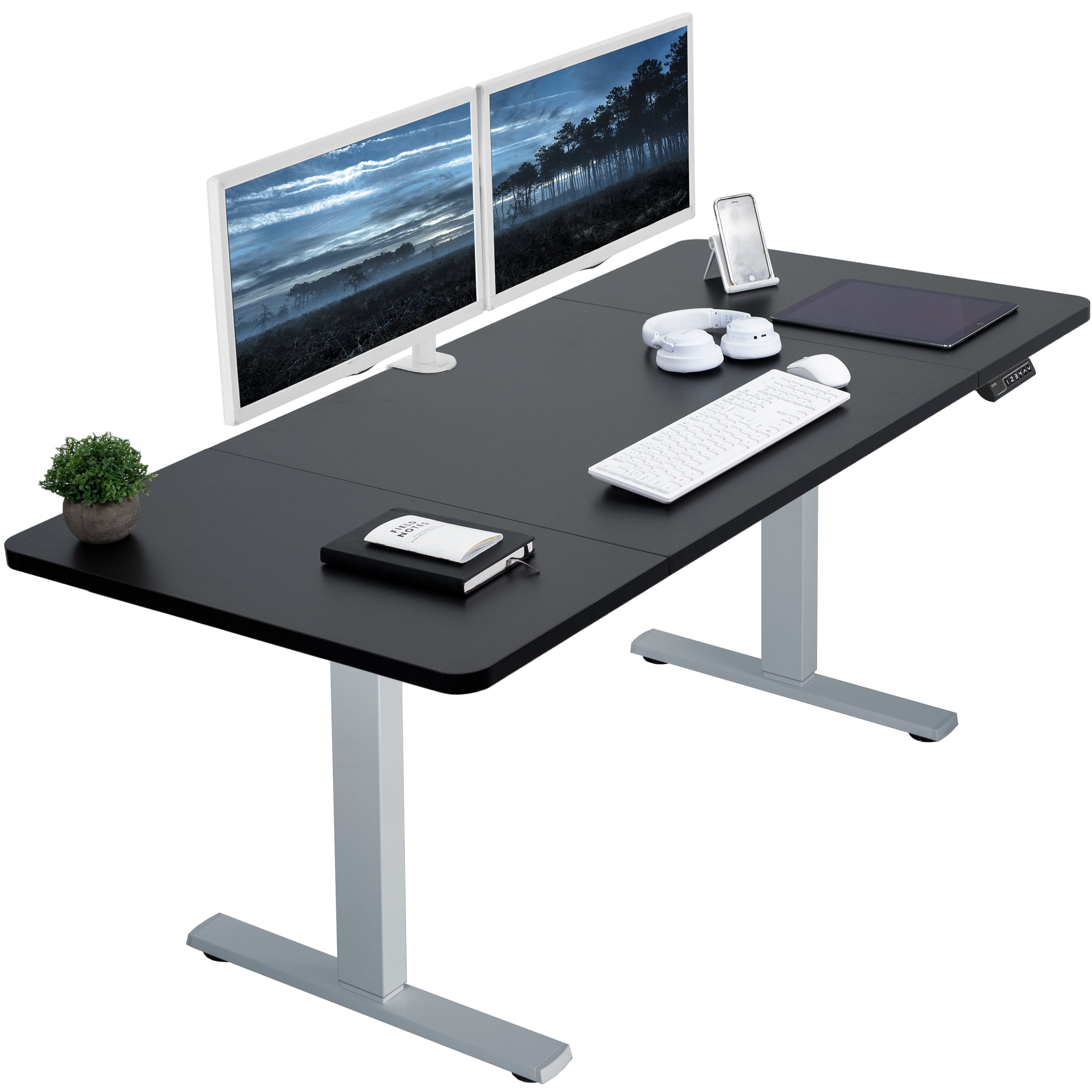 VIVO Electric 60”x30” Stand Up Desk, Height Adjustable, Office Storage ...