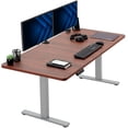 VIVO Electric 60” x 30” Stand Up Desk Workstation, Dark Walnut Top ...
