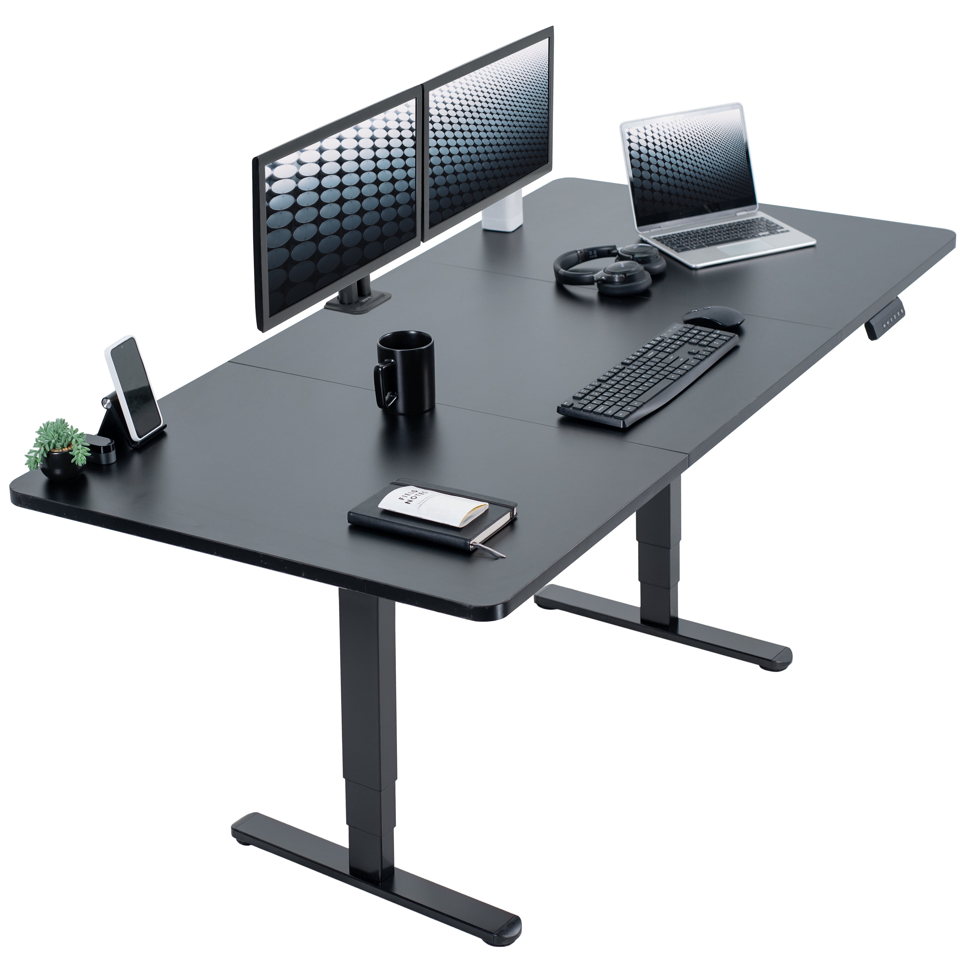 VIVO Black Electric Stand Up Desk, 71” x 36”, Height Adjustable Office ...