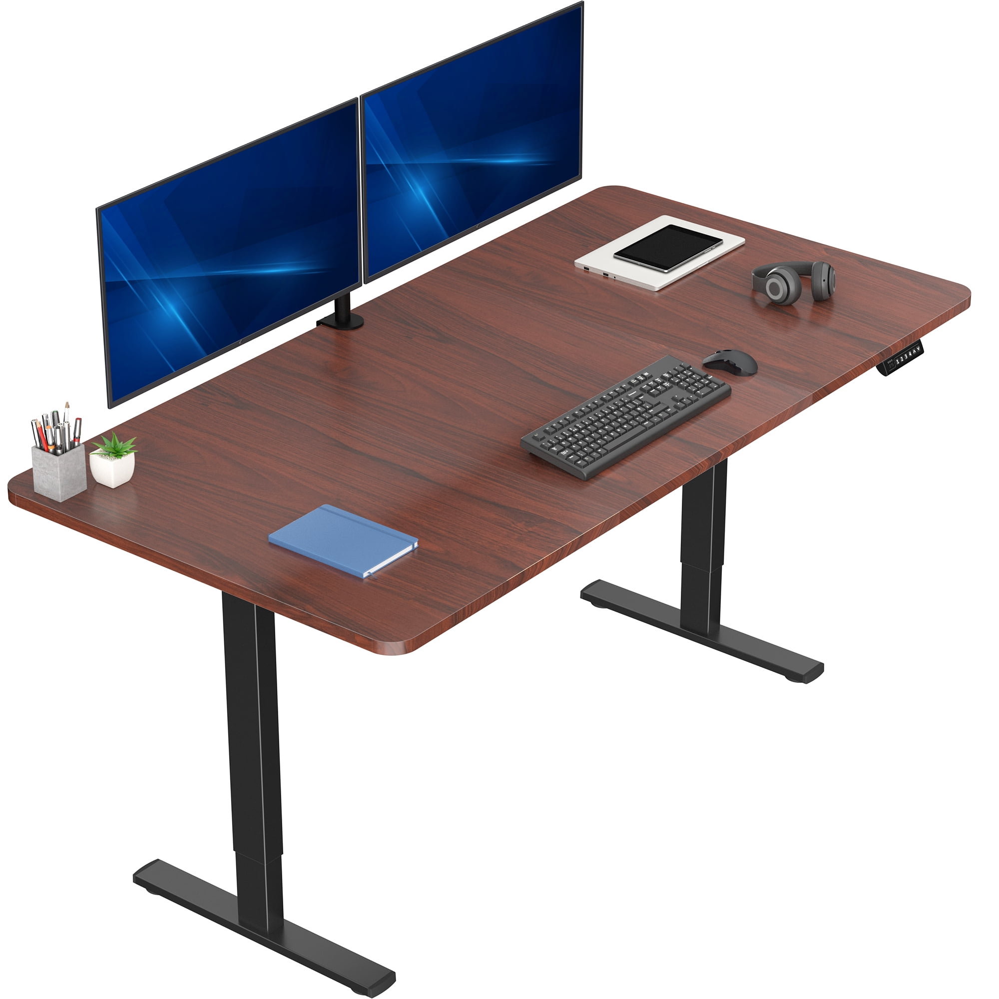 VIVO Adjustable Height Office Computer Lift, Electric 71” x 36” Stand ...