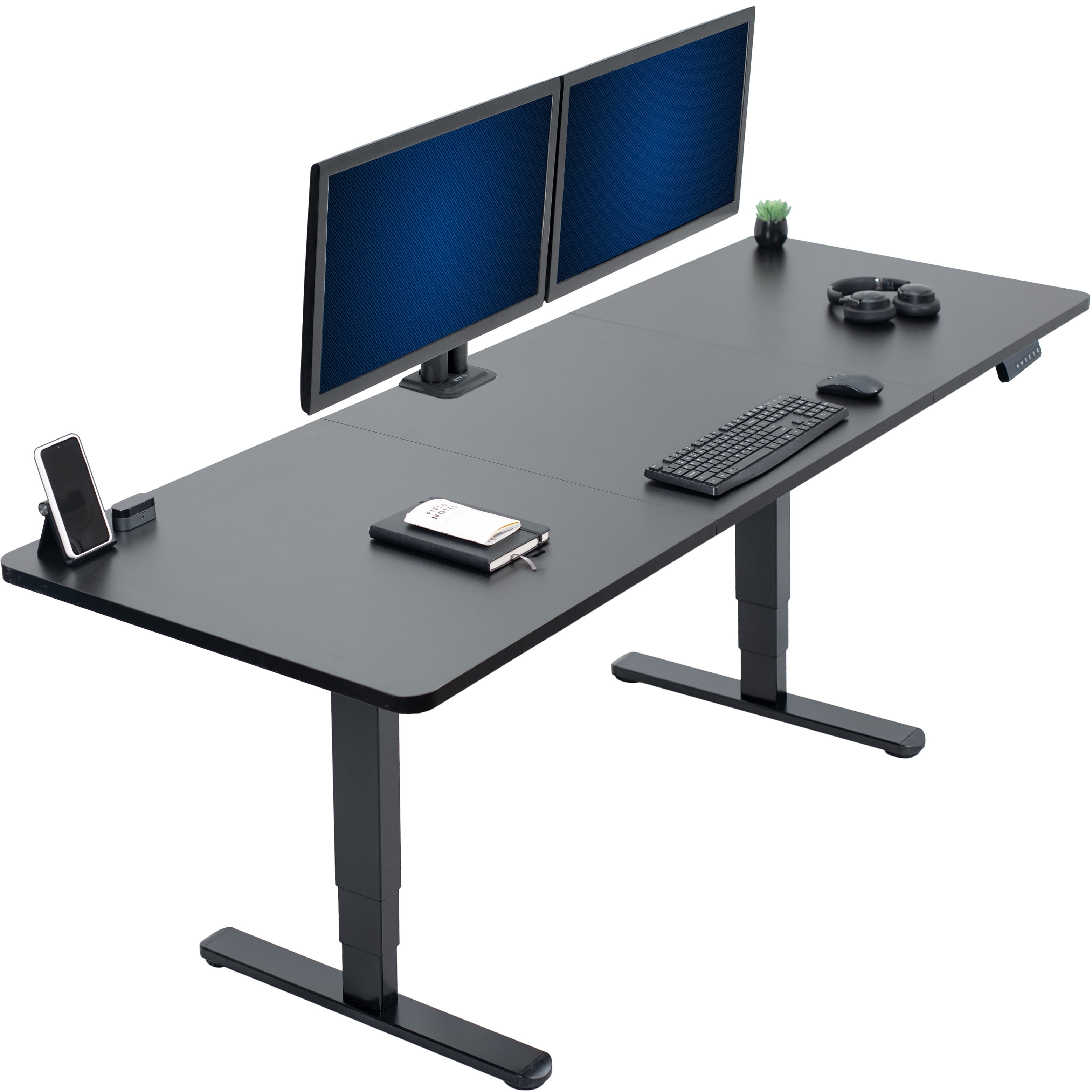 VIVO Electric 83” x 30” Stand Up Desk Workstation, Black Table Top ...