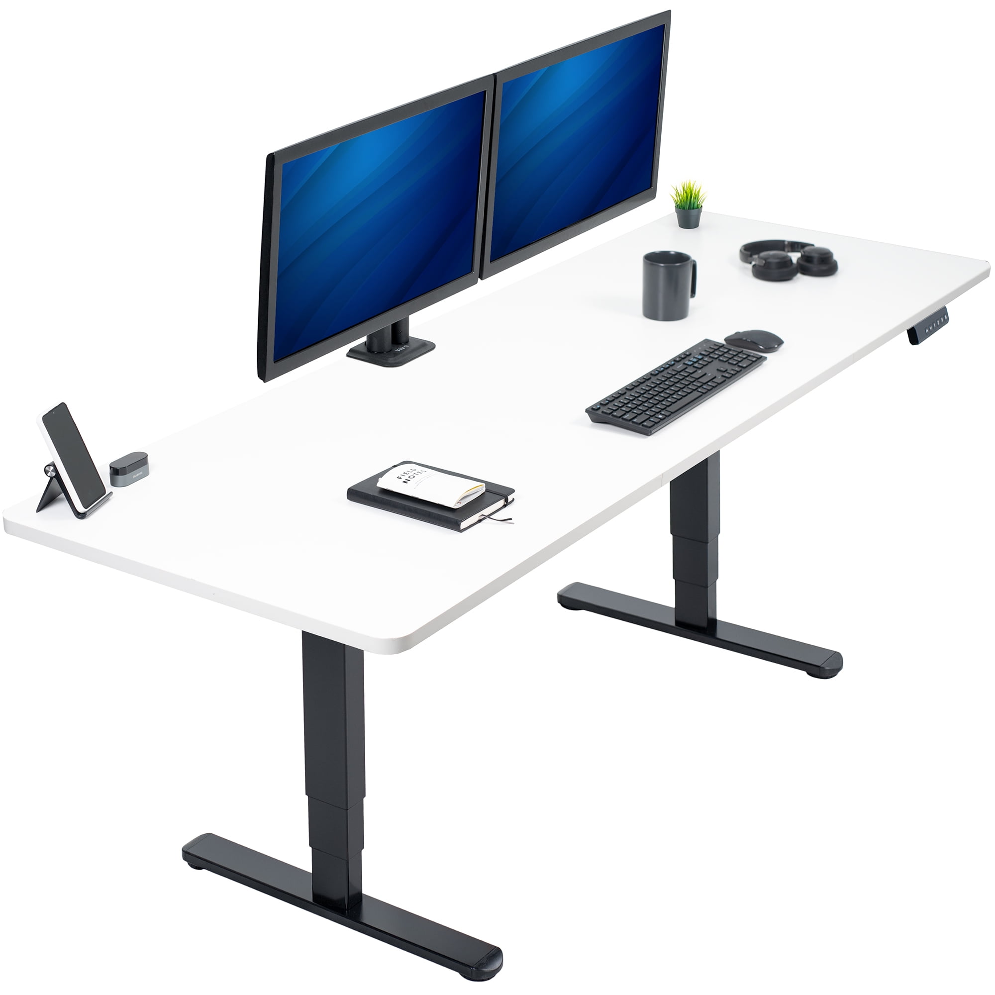 VIVO Electric 83” x 30” Stand Up Desk Workstation, White Table Top ...