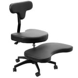 VIVO Adjustable Swivel Chair with Wheels, Ergonomic Cross Legged Office ...