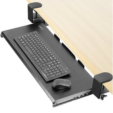 VIVO Black Clamp-on Height Adjustable Keyboard and Mouse Under Desk ...