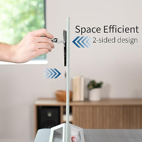 VIVO Freestanding Glass 23 x 19 inch Tabletop Magnetic Dry Erase Board ...