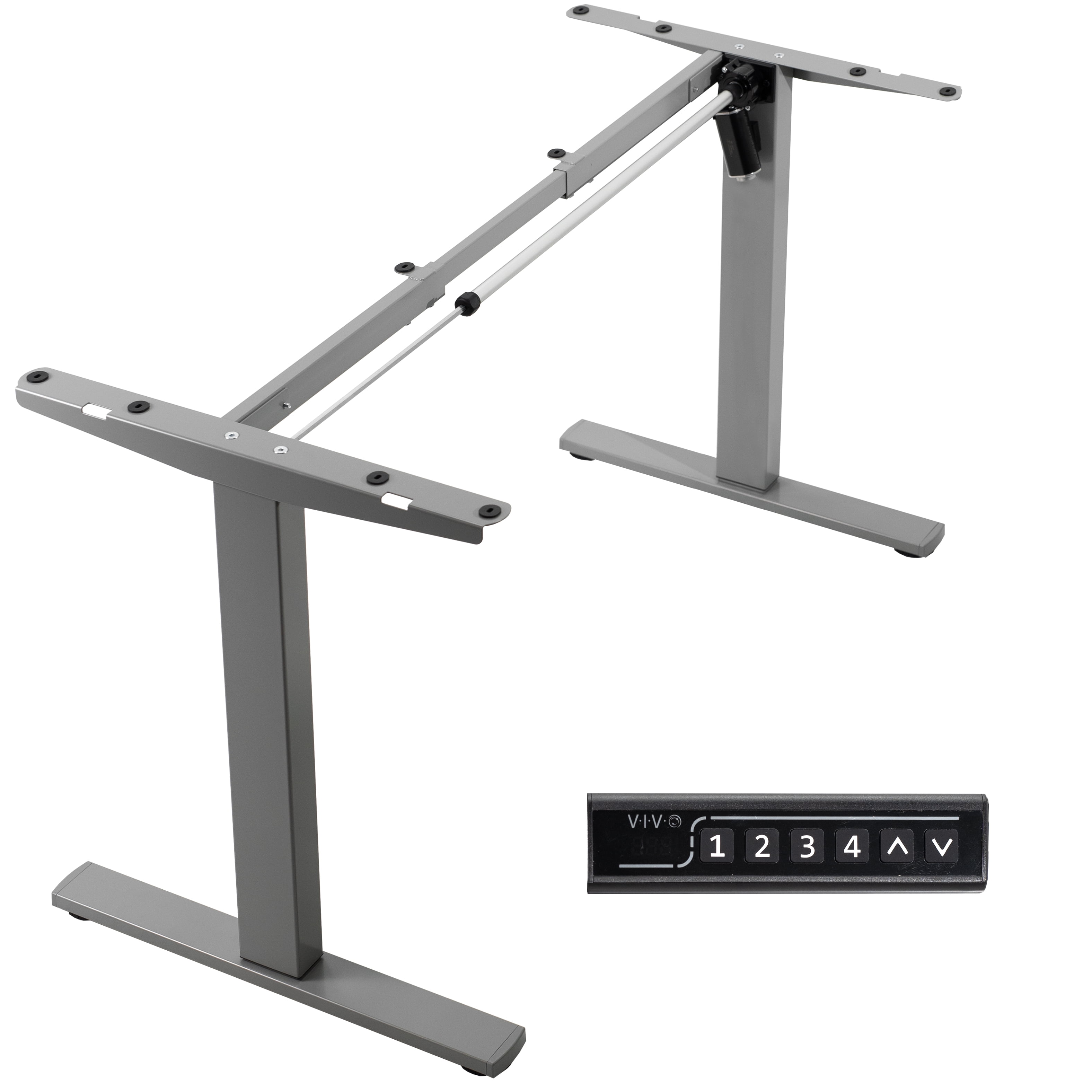 VIVO Gray Electric Stand Up Desk Frame, Single Motor Standing ...