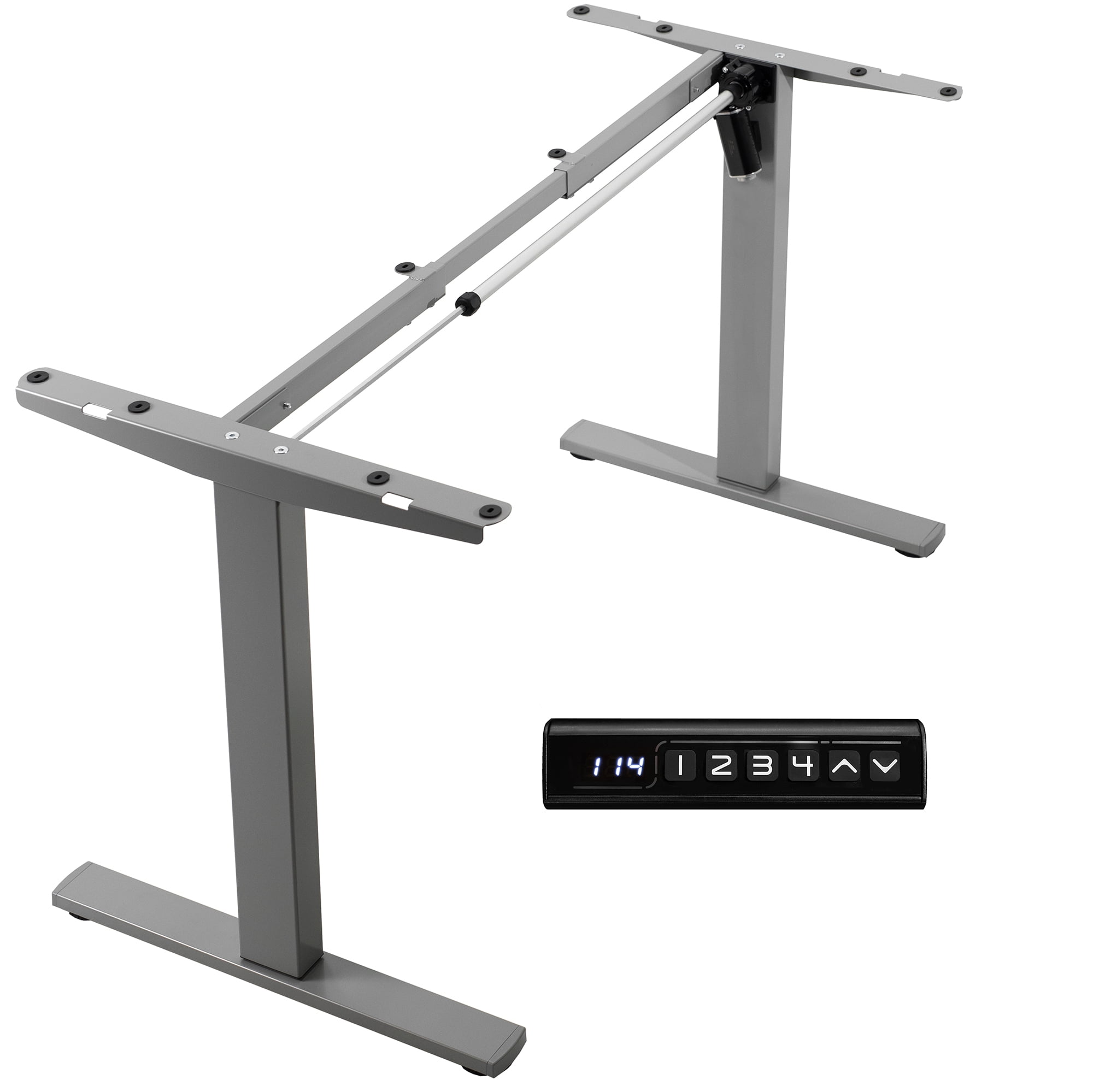 VIVO Gray Electric Stand Up Desk Frame, Single Motor Standing ...