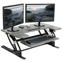 Rocelco 46" Large Height Adjustable Standing Desk Converter, Quick Sit ...