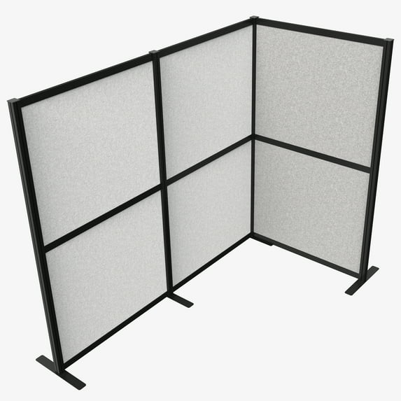 VIVO L-Shaped Modular Wall System, 3 Panels, Office Cubicle Dividers ...