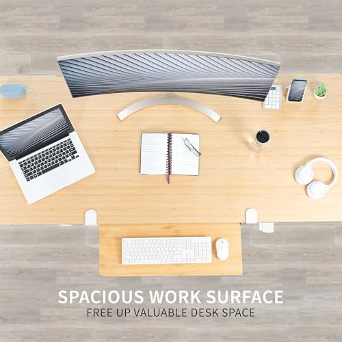 VIVO Large Clamp-on Computer Keyboard and Mouse Under Desk Slider Tray ...