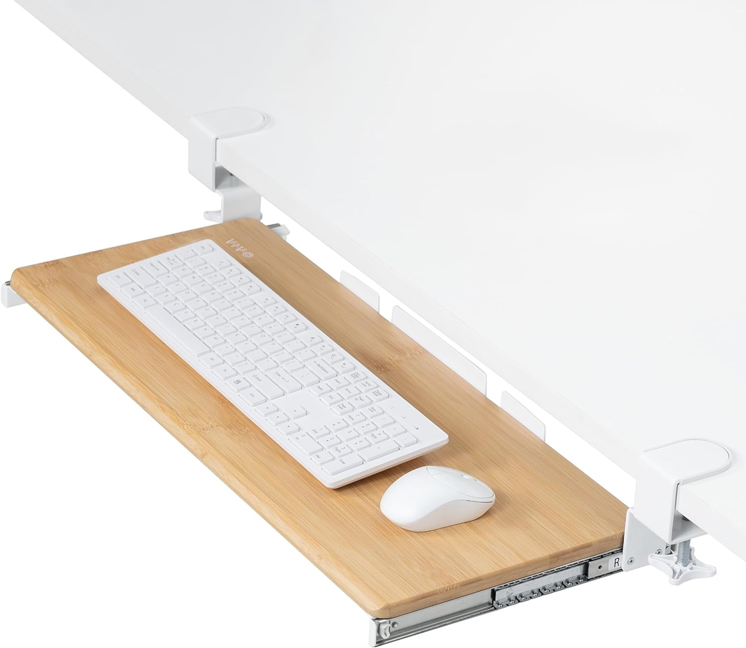 VIVO Large Clamp-on Computer Keyboard and Mouse Under Desk Slider Tray ...
