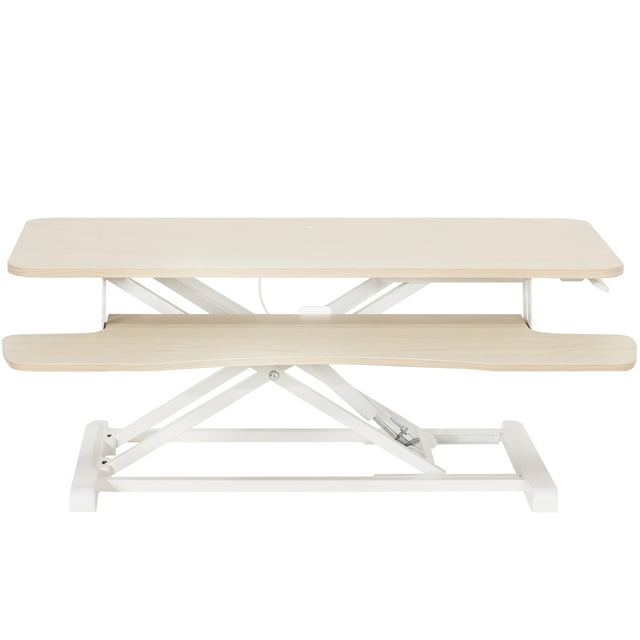 Free Shipping! VIVO Light Wood / White Height Adjustable 38" Standing ...