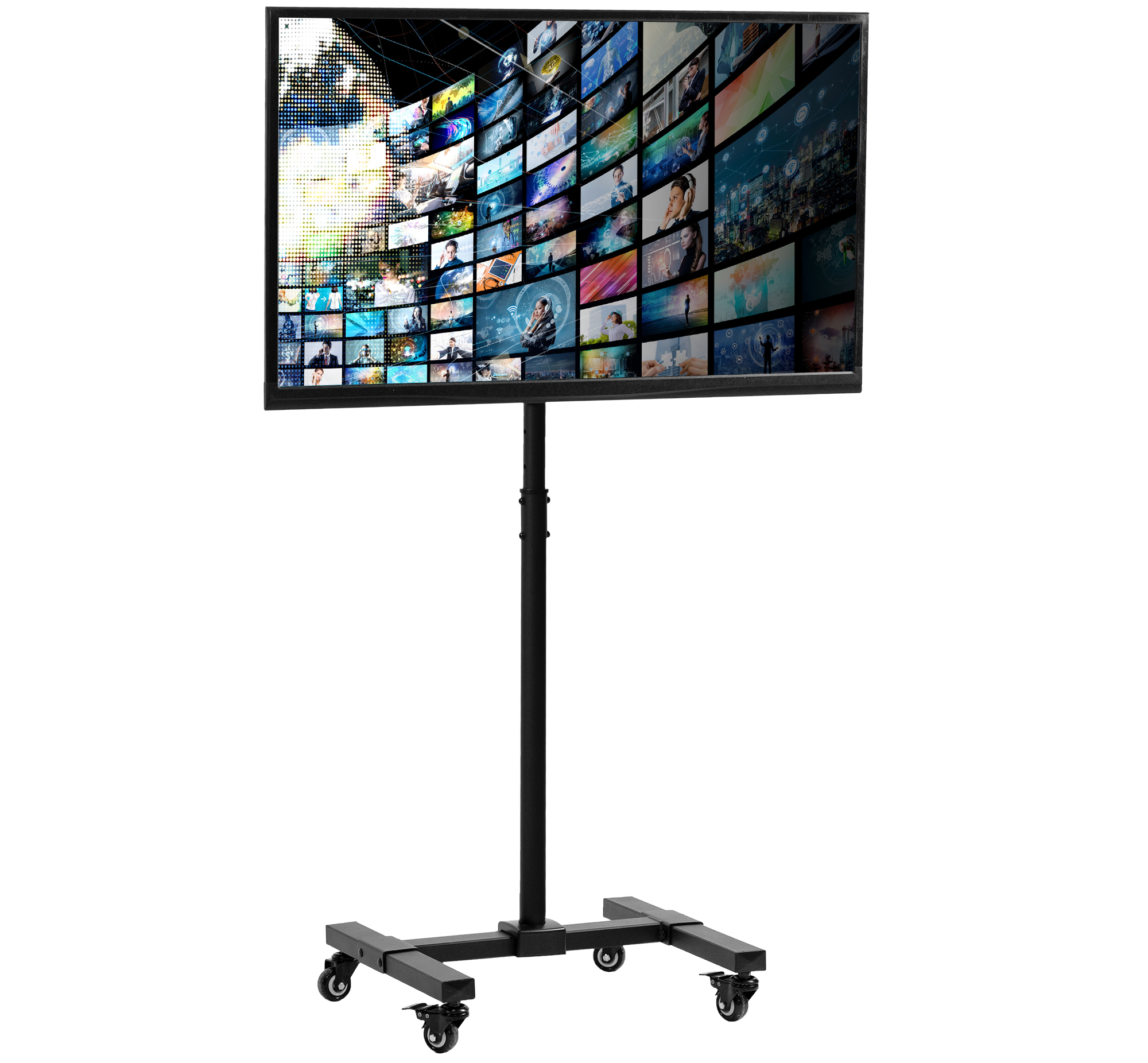 Mount-It! Adjustable Mobile TV Stand, up to 42 inch Tv's, with Rolling ...