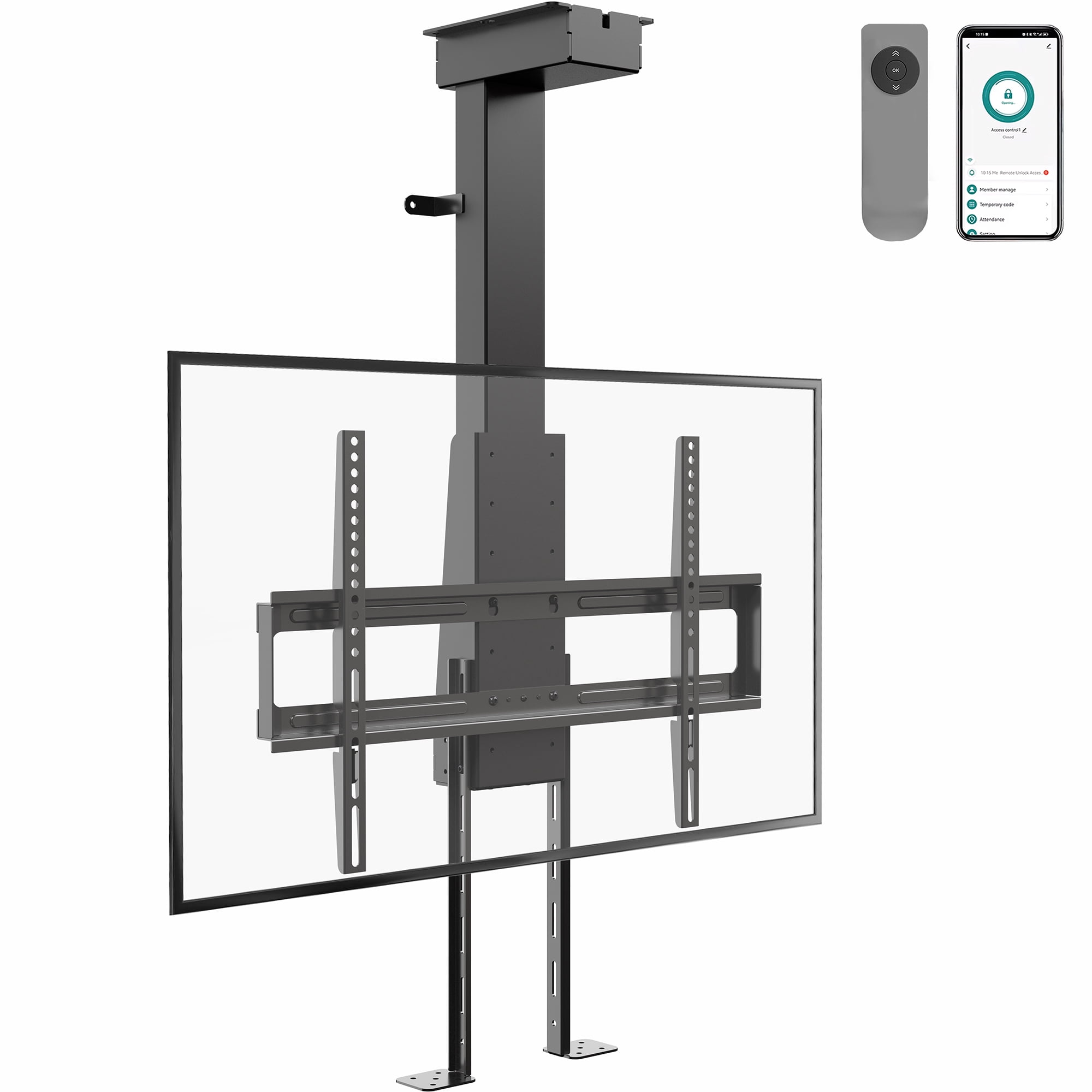 VIVO Motorized Drop Down TV Mount with Remote Control, Fits 37" to 65 ...