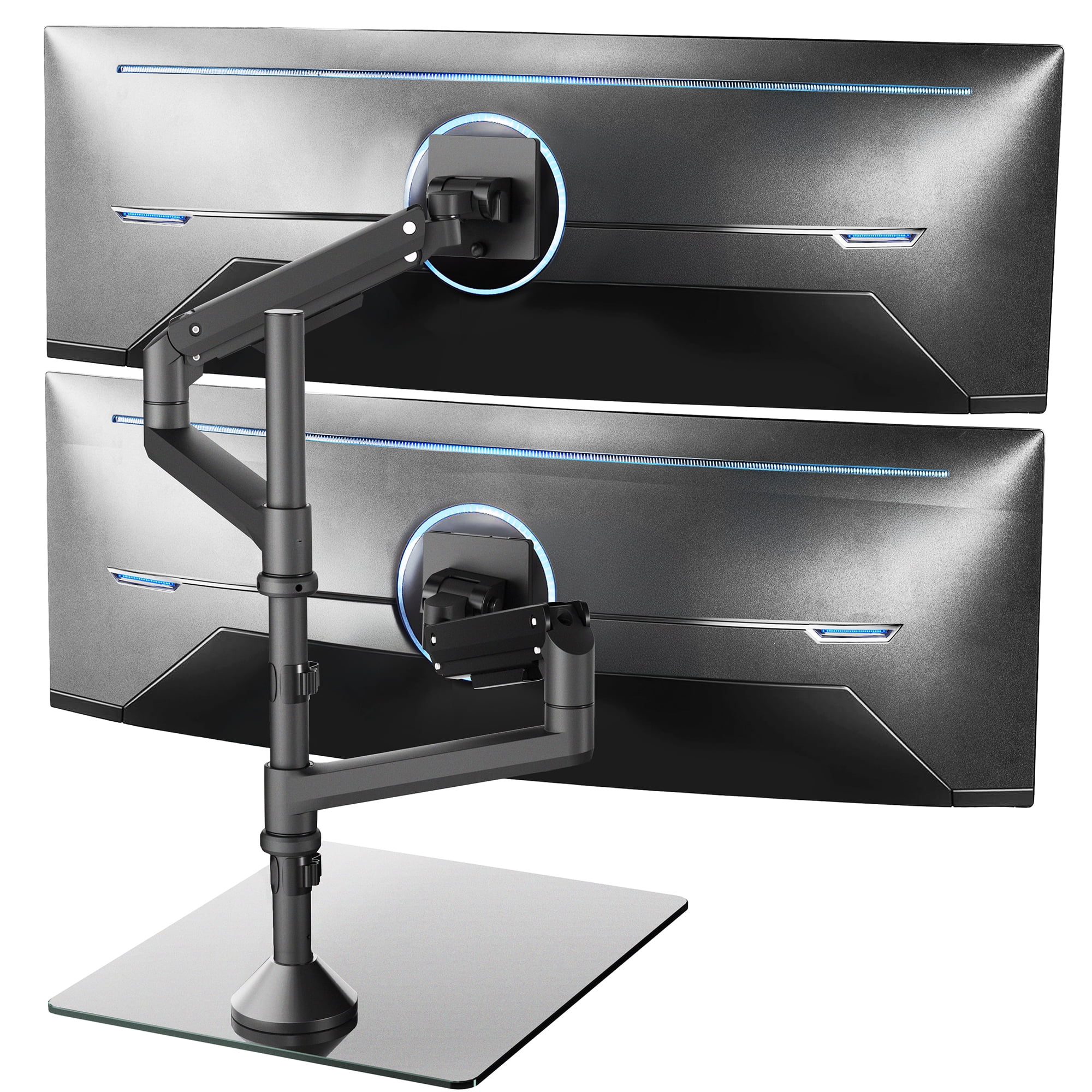 VIVO Pneumatic Dual Ultrawide Monitor Desk Stand, Up to 49 inch ...