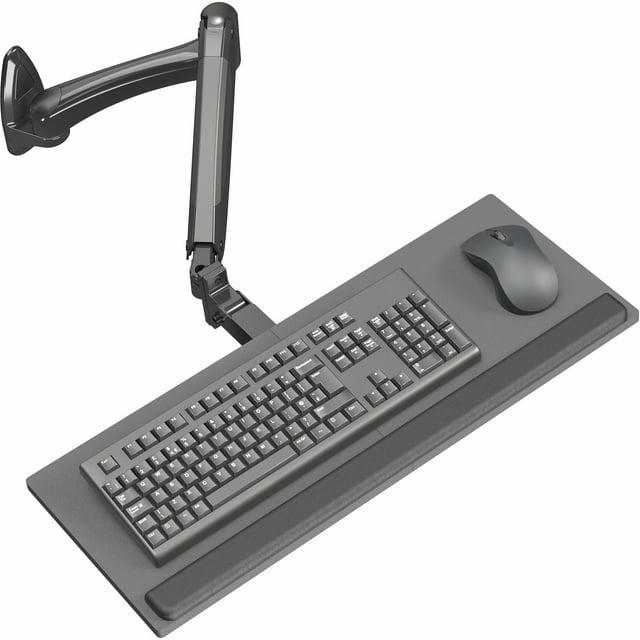 VIVO Pneumatic Keyboard & Mouse Platform Wall Mount, Keyboard Tray Arm ...