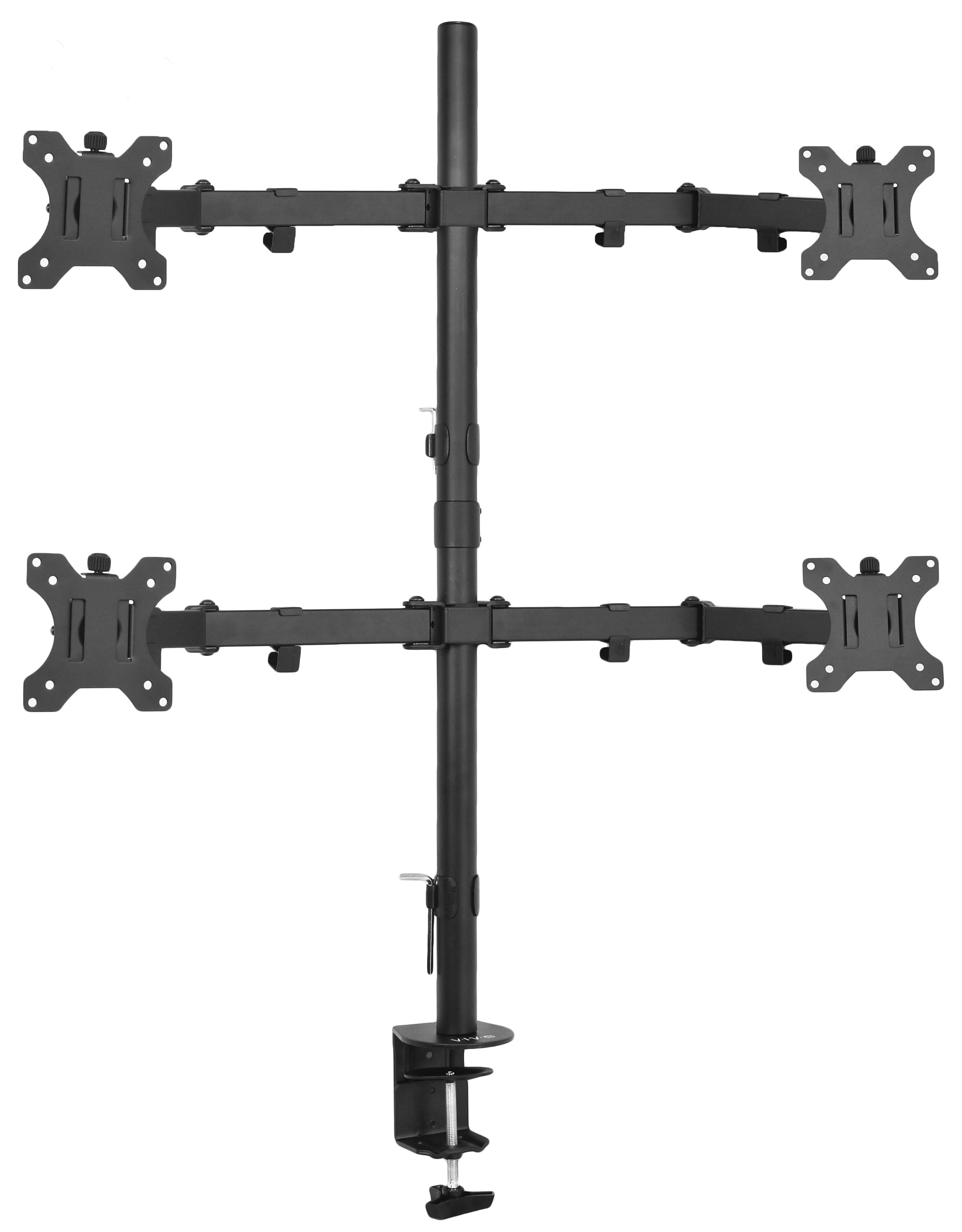 VIVO Quad Computer Monitor Vertical Desk Mount Adjustable Stand for 4 ...