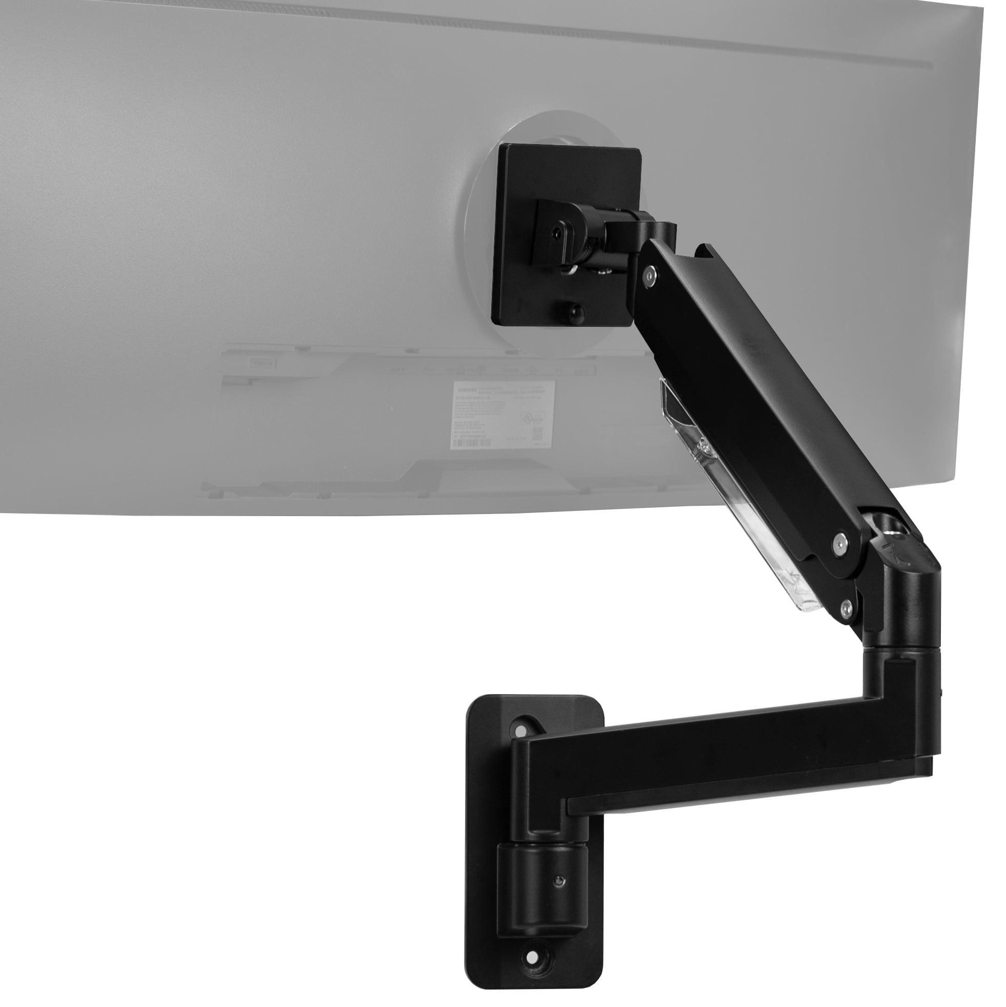 VIVO Single Pneumatic Monitor Wall Mount, Fits Ultrawides up to 49 ...