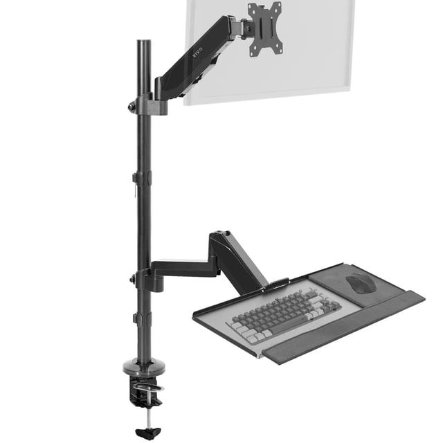 VIVO Single Monitor Sit-Stand Desk Mount, Swivel Adjustable for 1 ...