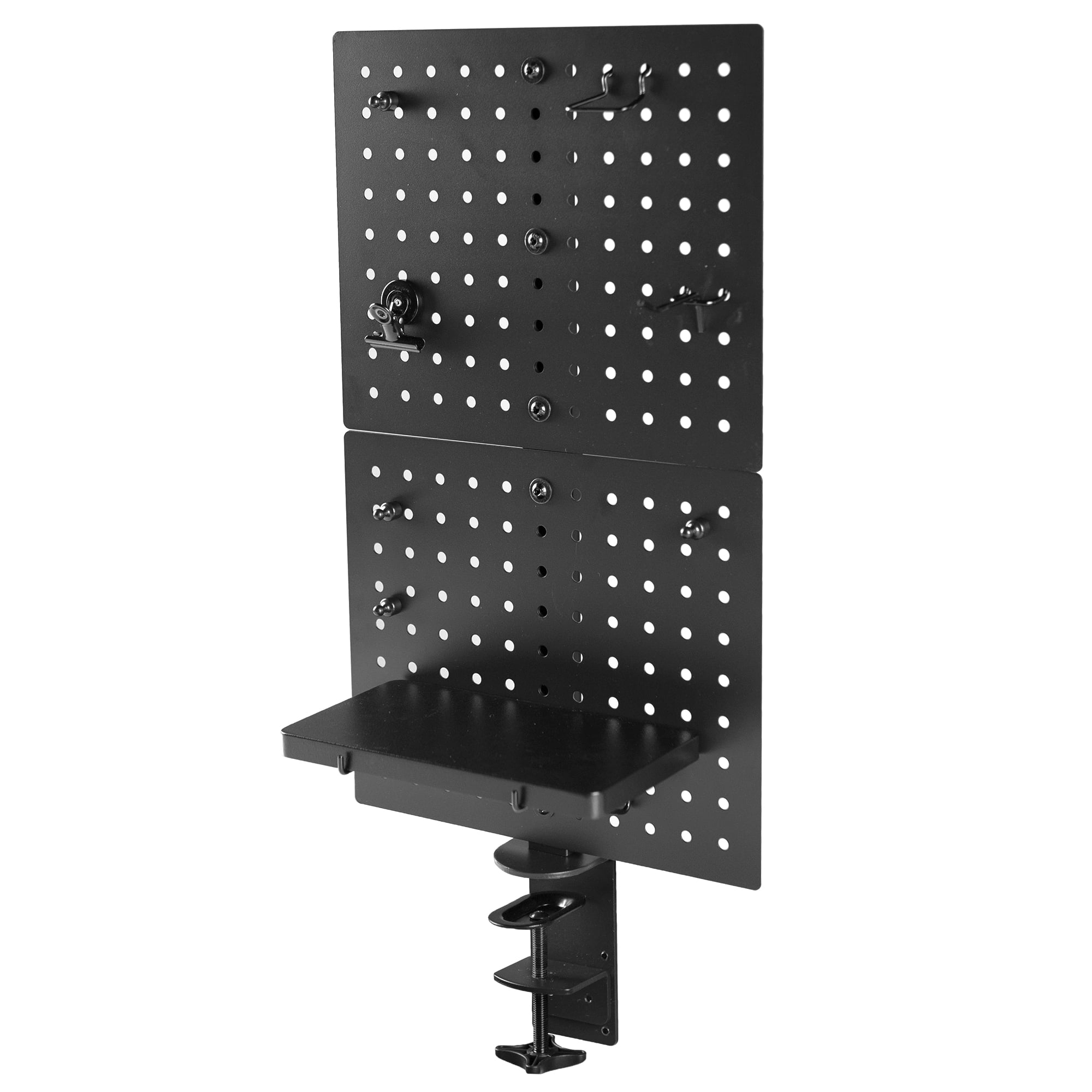VIVO Steel Clamp-on 12" x 20" Desktop Pegboard, Magnetic Privacy Panel ...