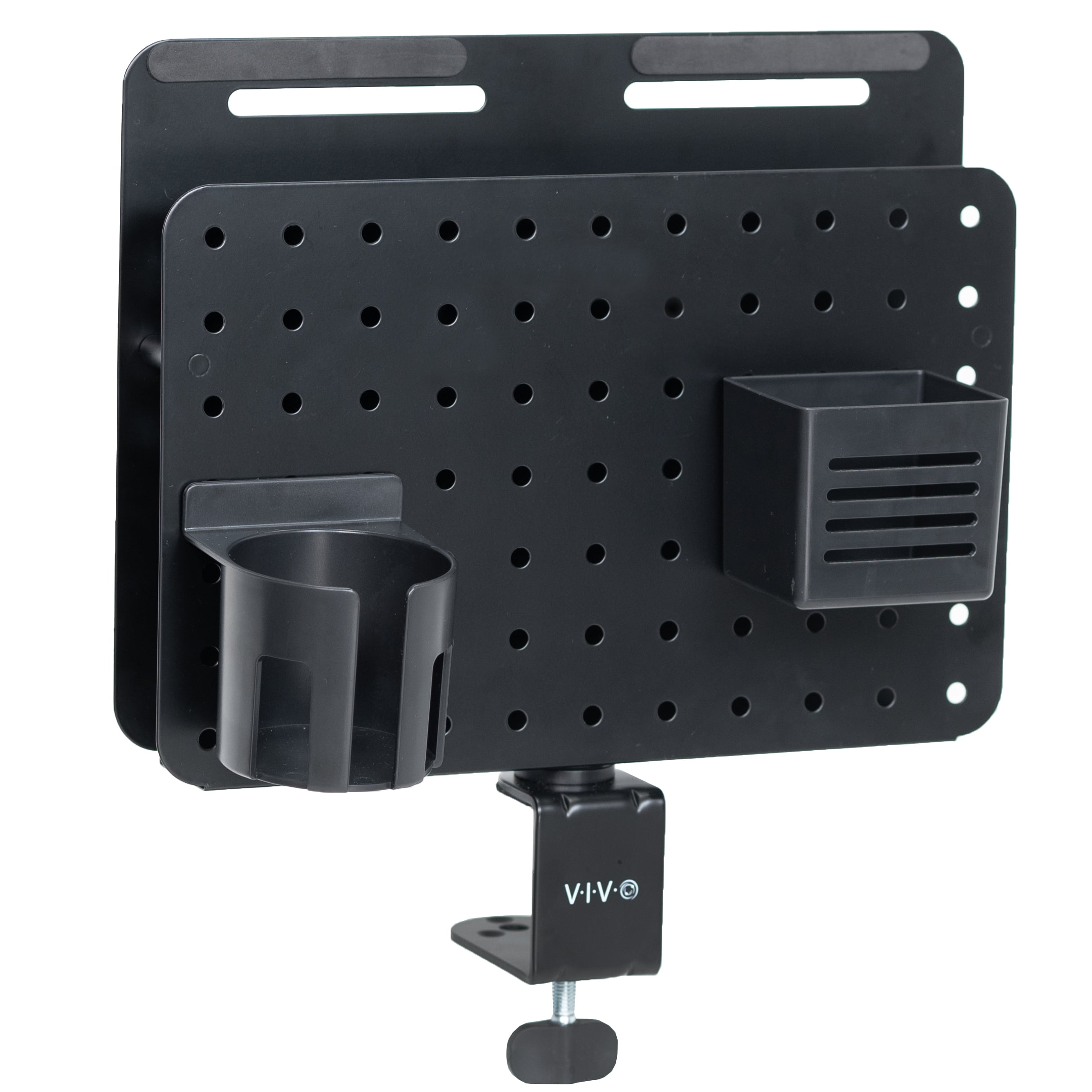 VIVO Steel Clamp-on Rotating Pegboard with Laptop Holder, Magnetic ...