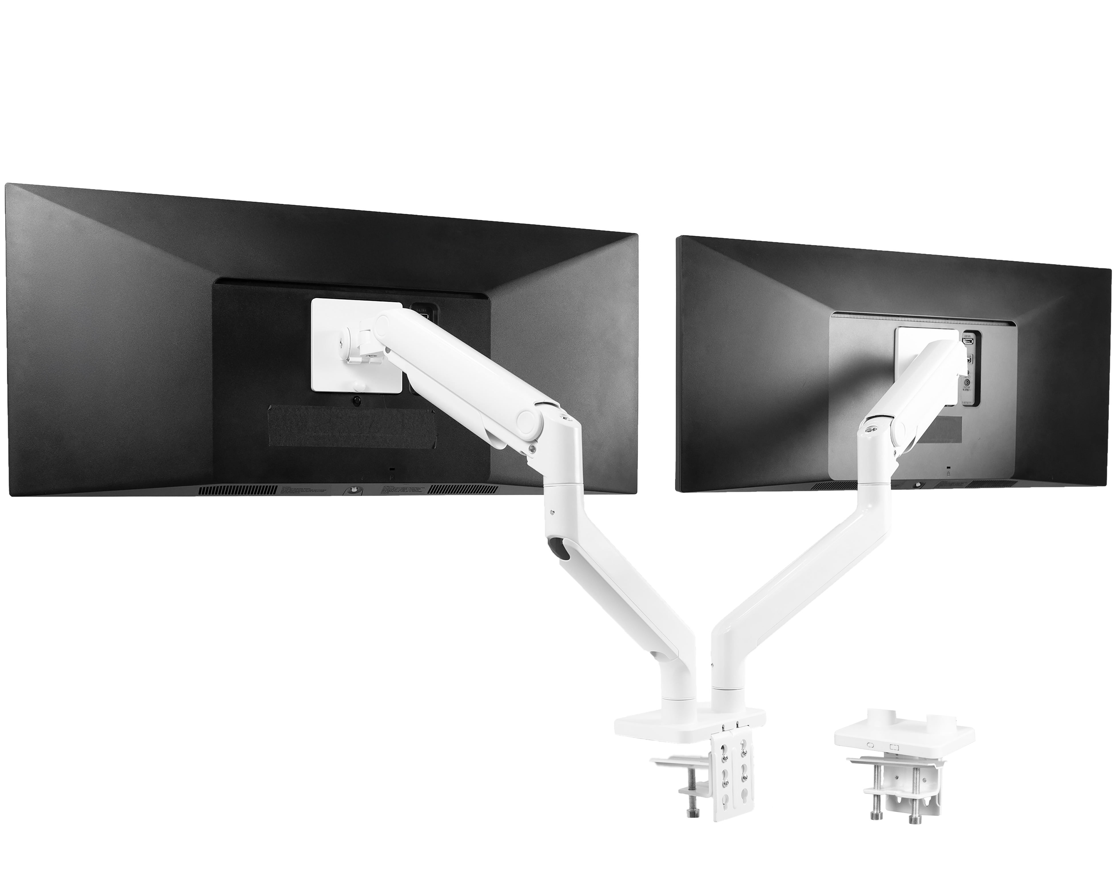 VIVO Tensions Spring Dual Ultra Wide Monitor Mount, Max 45" Computer ...