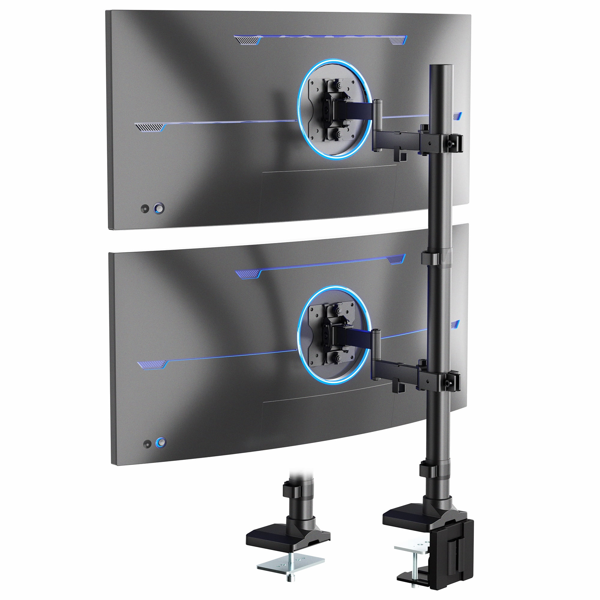 VIVO Ultra Wide Dual Monitor Mount, Tall Stand, Fits up to 43" Computer ...