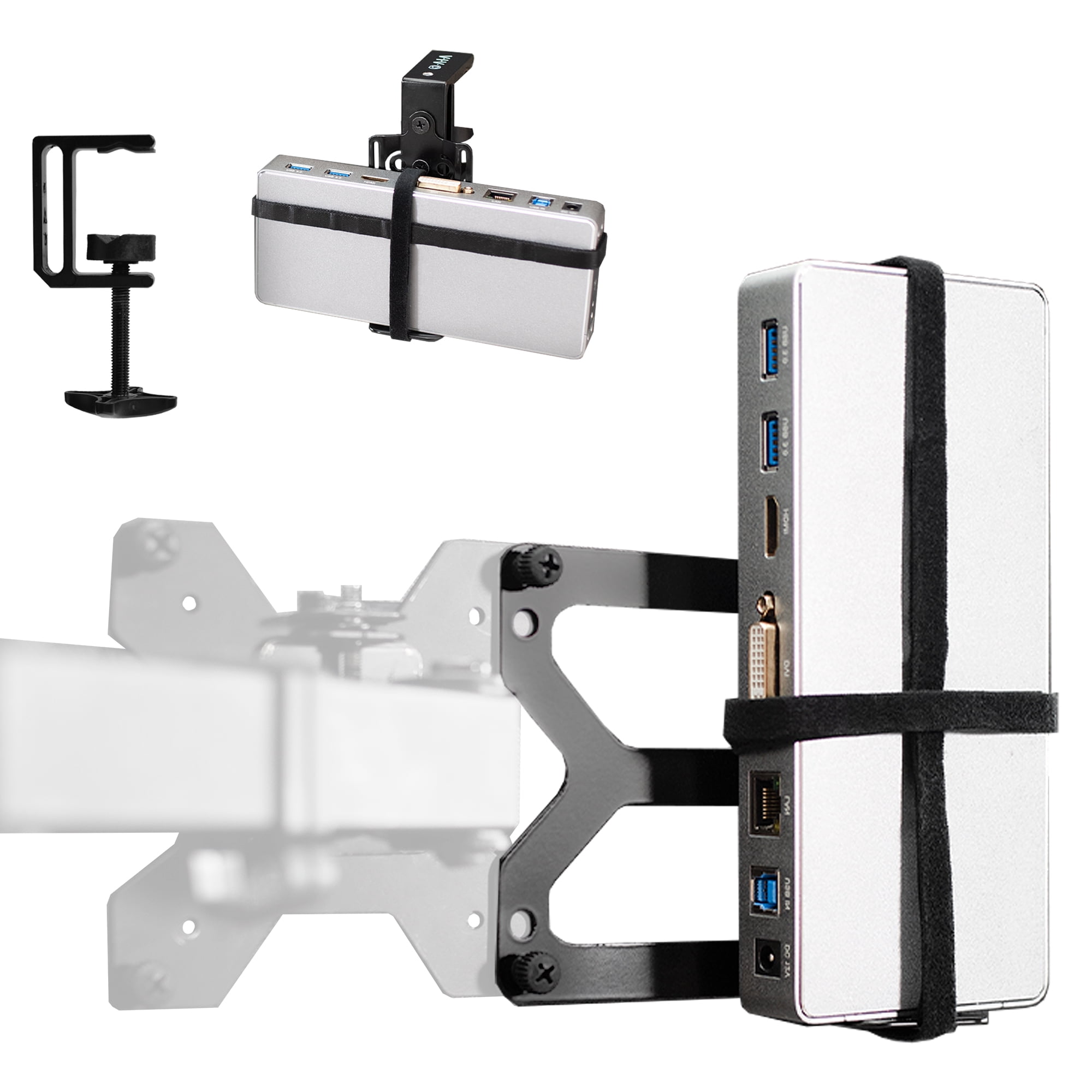 VIVO Universal Docking Station Mount, Behind Monitor, Under Desk, or C-clamp - Walmart.com