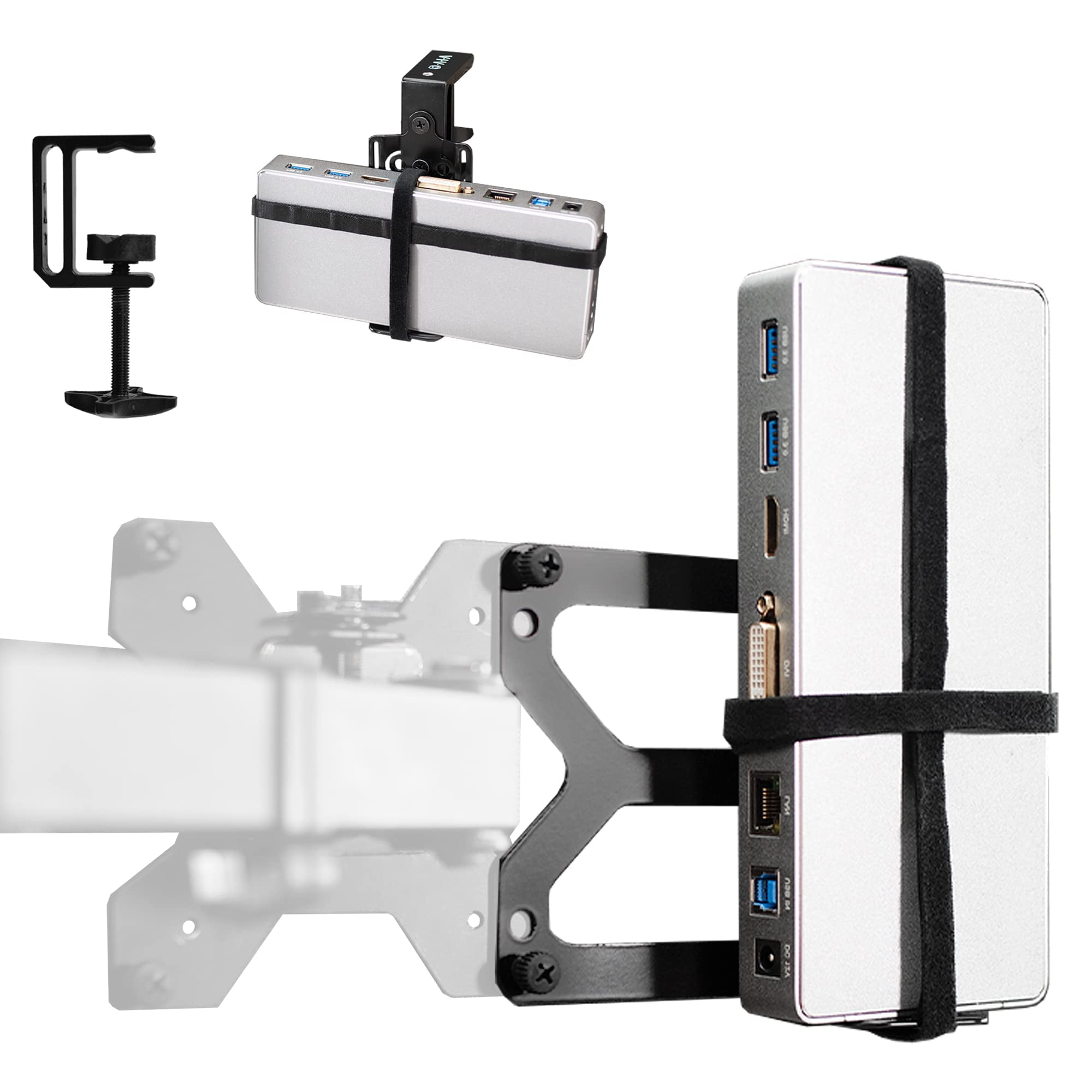 VIVO Universal Docking Station Mount for Workstation, Behind Monitor ...