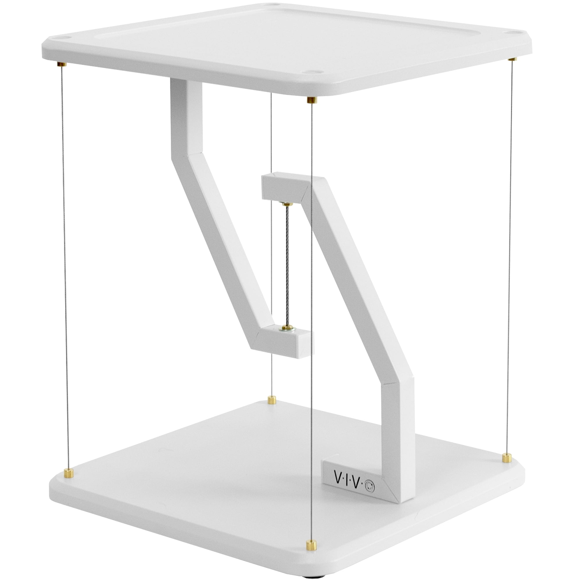 VIVO Universal White 12" Tensegrity Speaker Stand, Floating Tabletop ...