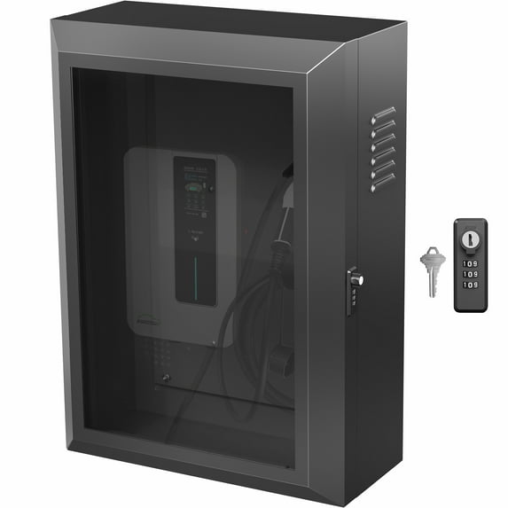 VIVO Wall-Mounted EV Charger Protective Box with Safety Padlock ...
