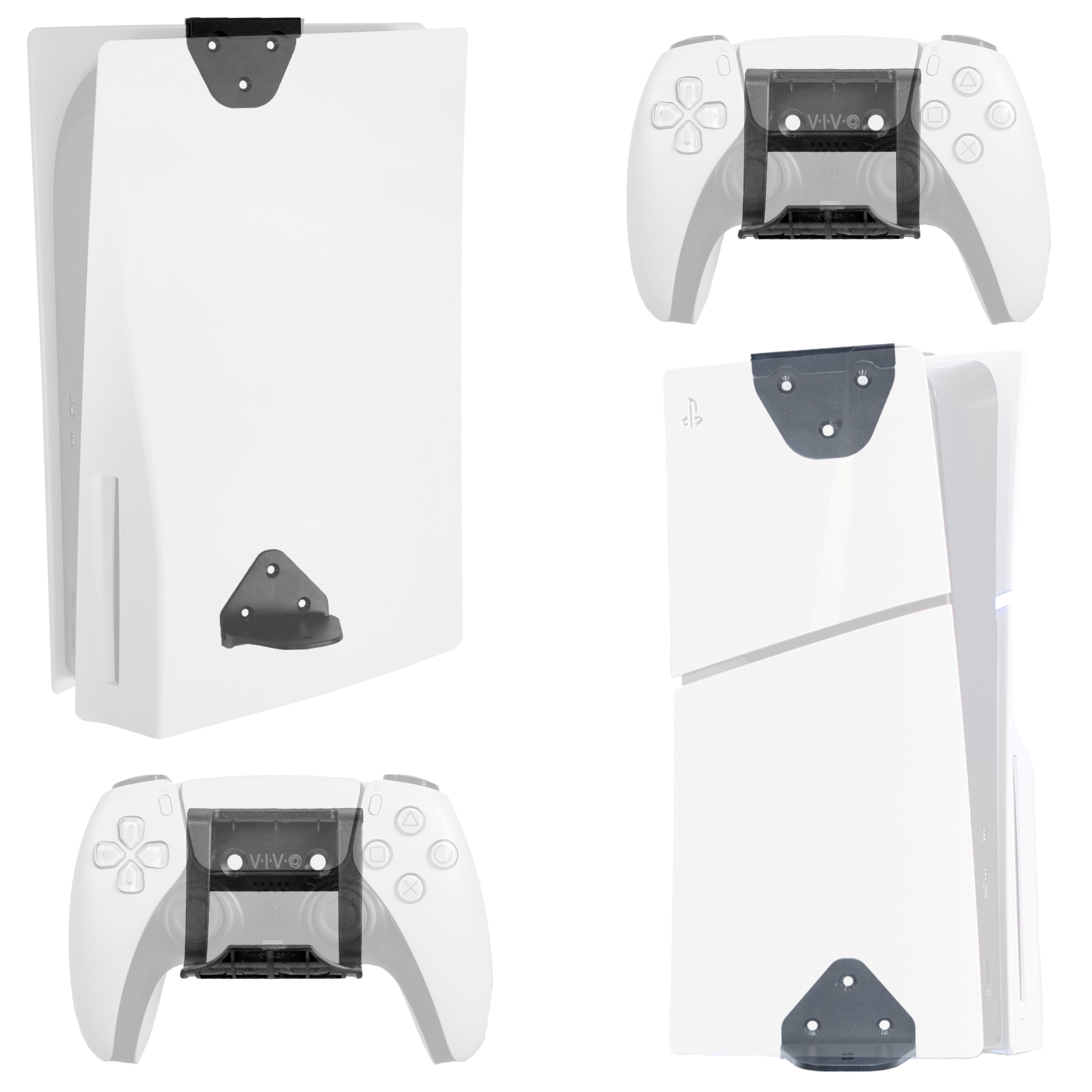 VIVO PS5 Stand Organizer with Wall & Under Desk Mount, Game Holder with ...