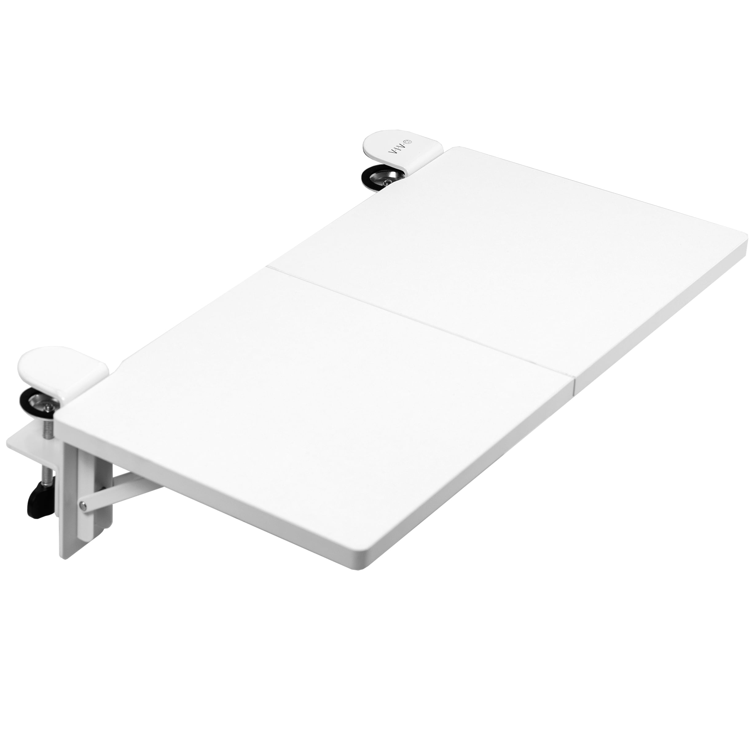 VIVO White Clamp-on 24" x 12" Desk Extension, Accessory Platform ...