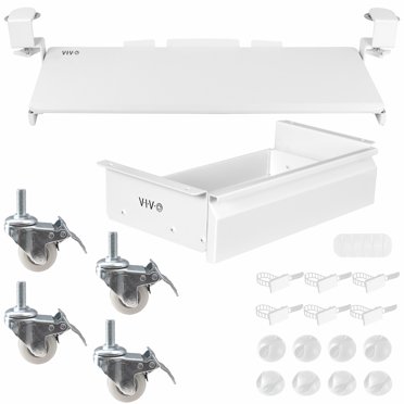 VIVO Black Clamp-on 24" x 12" Computer Tray Clip, Desk Extension ...