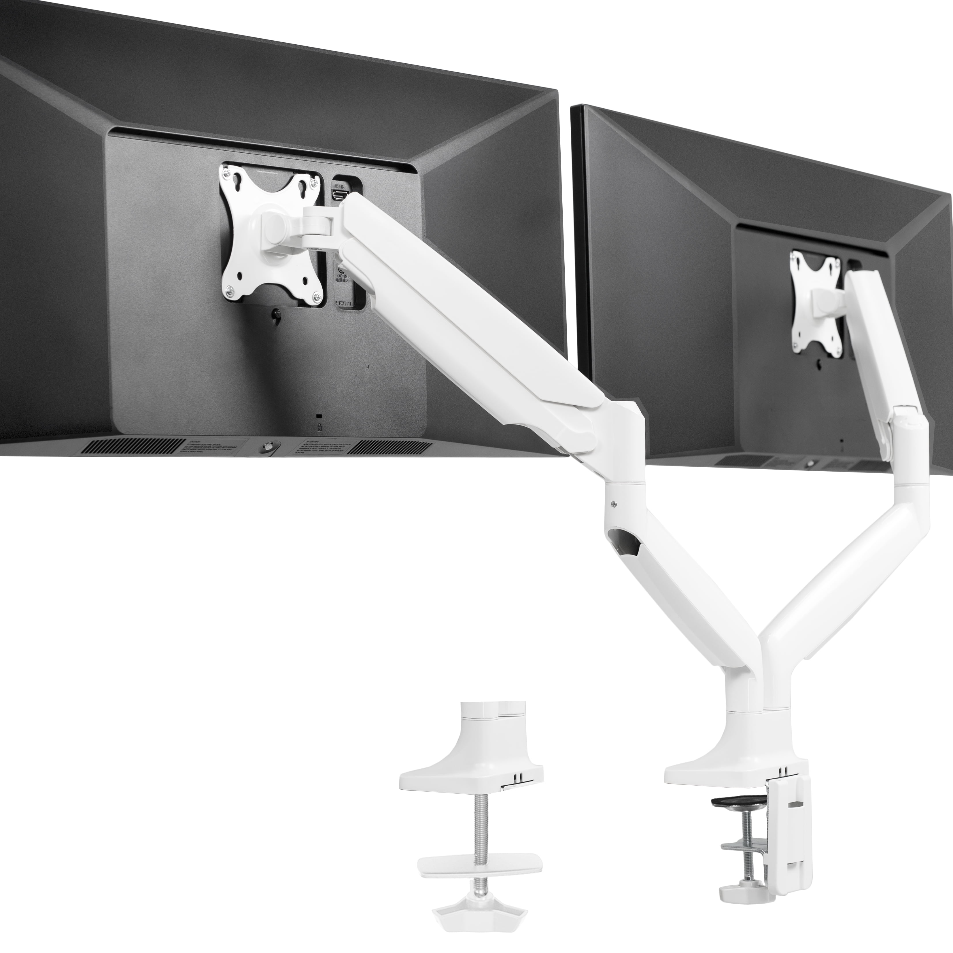 VIVO White Dual Ultrawide 40" Computer Monitor Desk Mount with ...