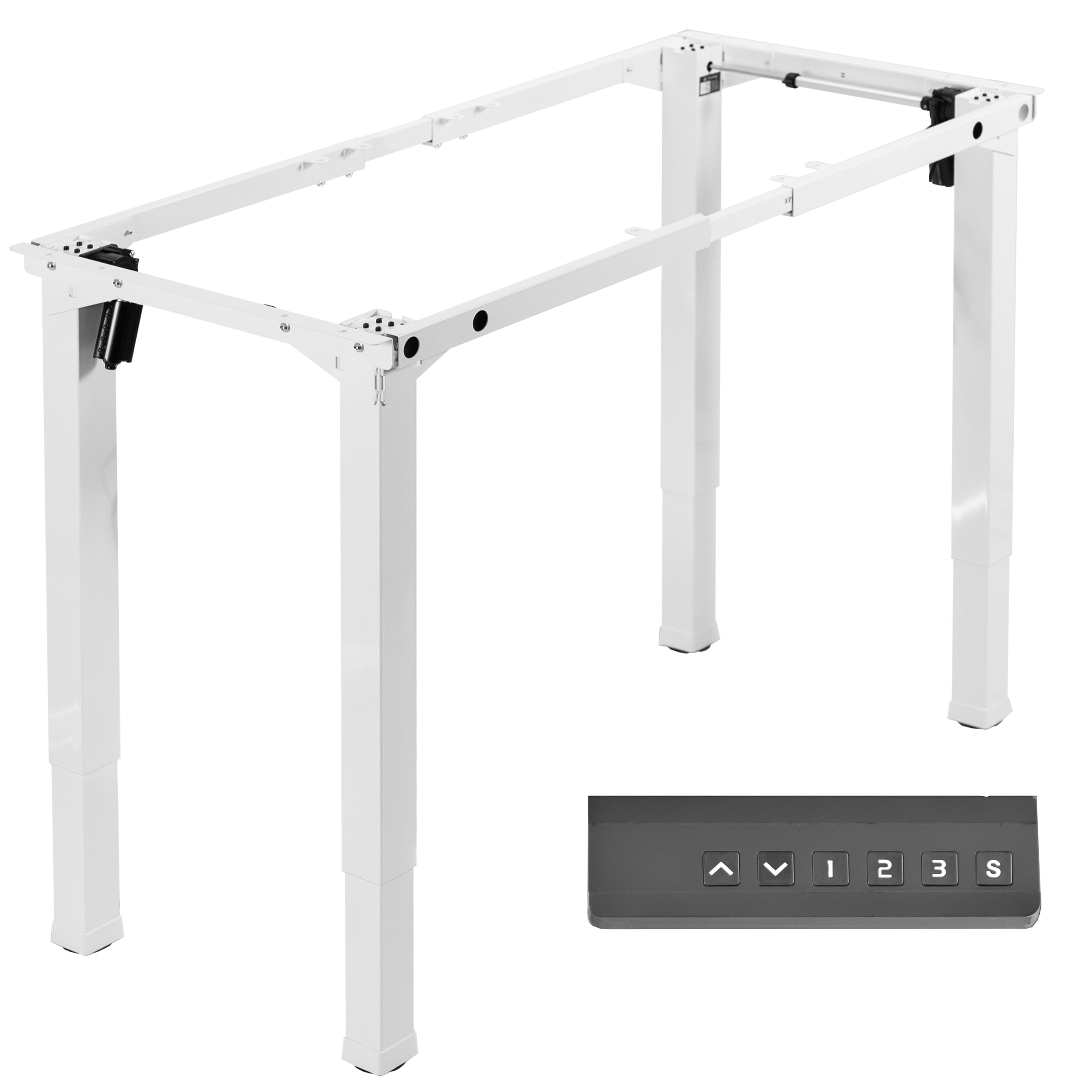 White adjustable desk legs store